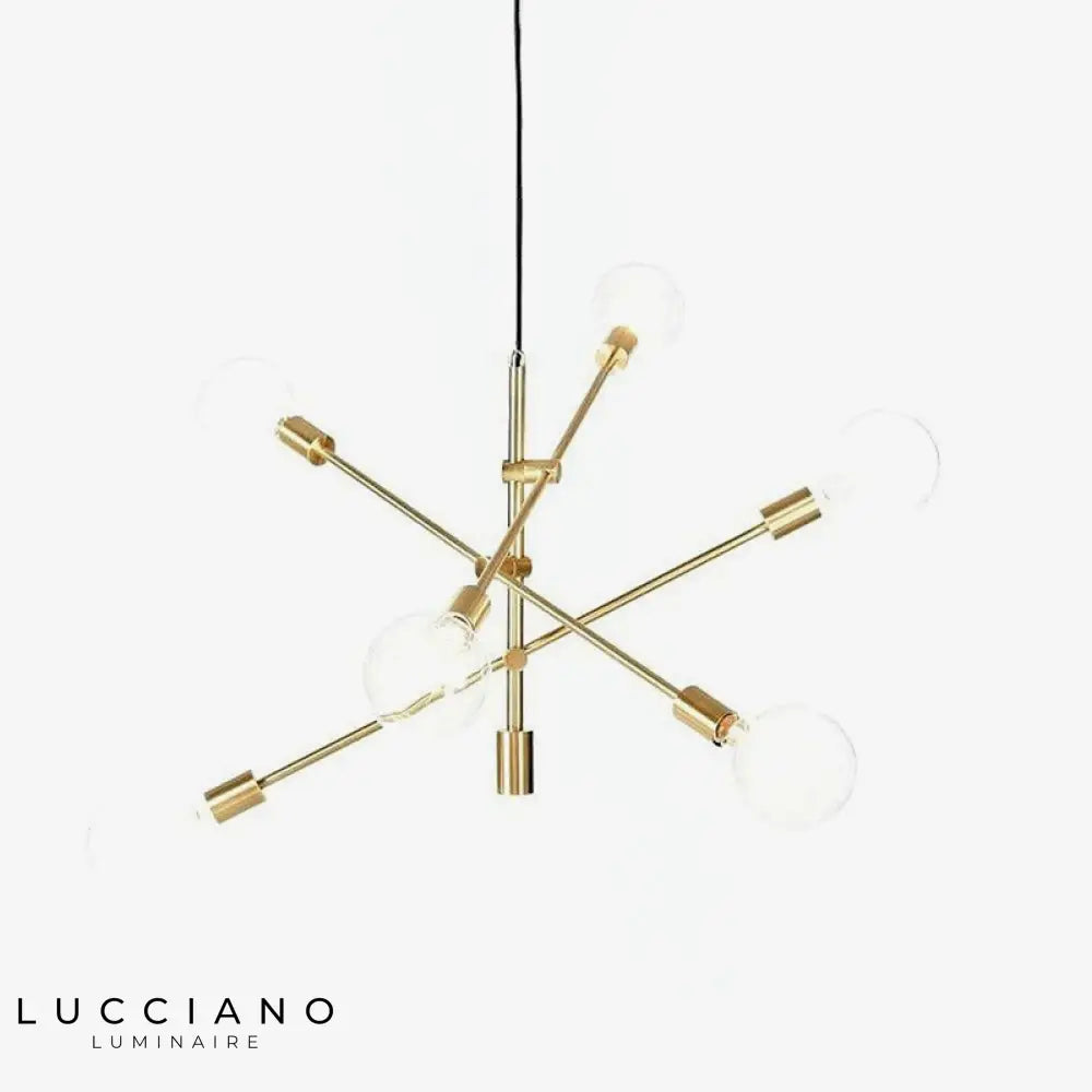 Lustre design Line verre et bras