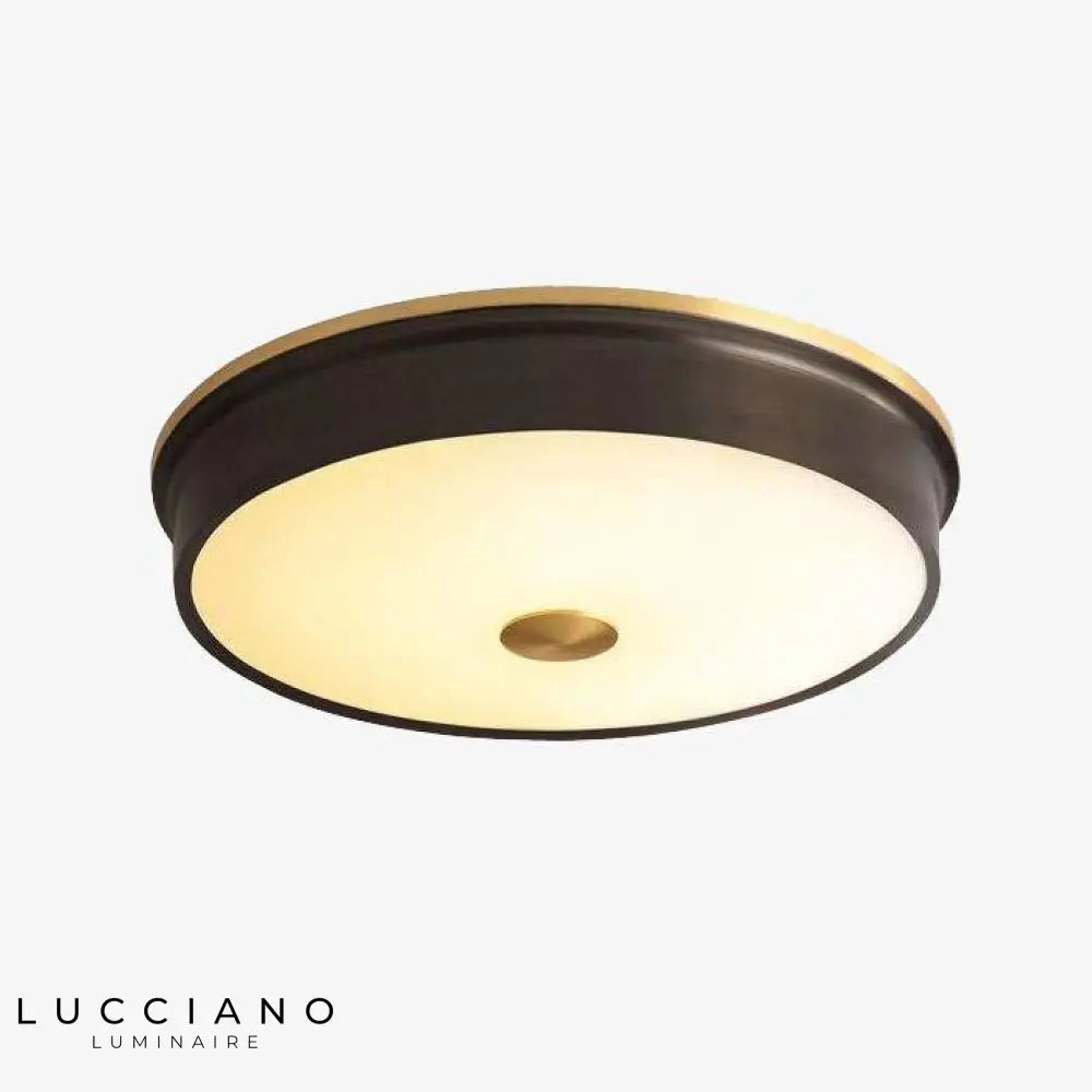 Plafonnier LED Rond Bande Dorée
