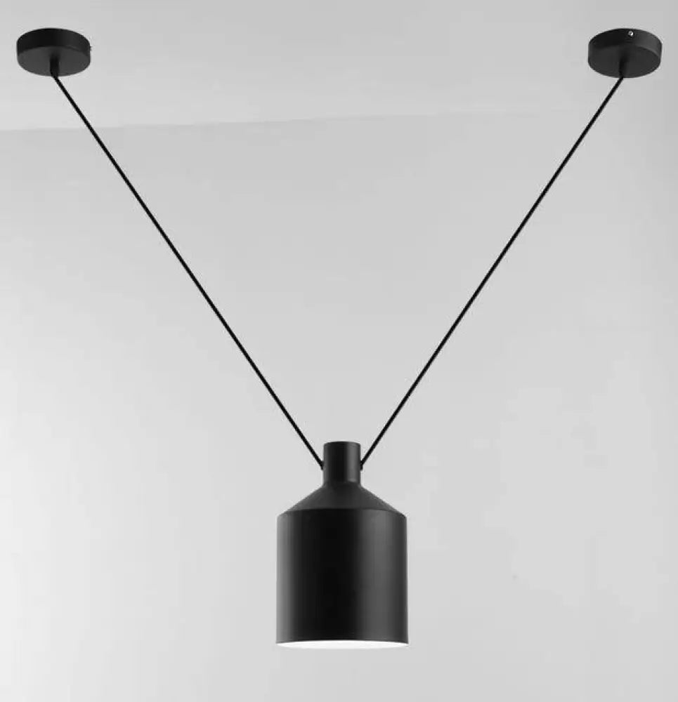 Suspension loft noir moderne